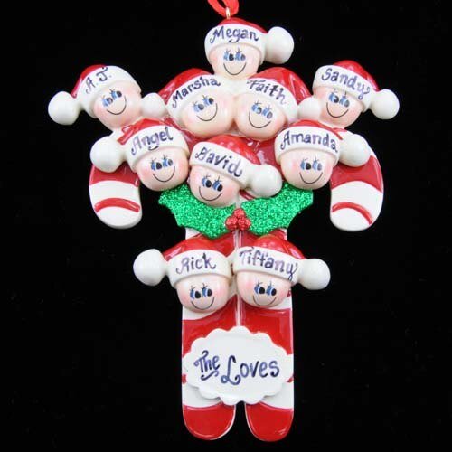 Candy Cane Family of 10