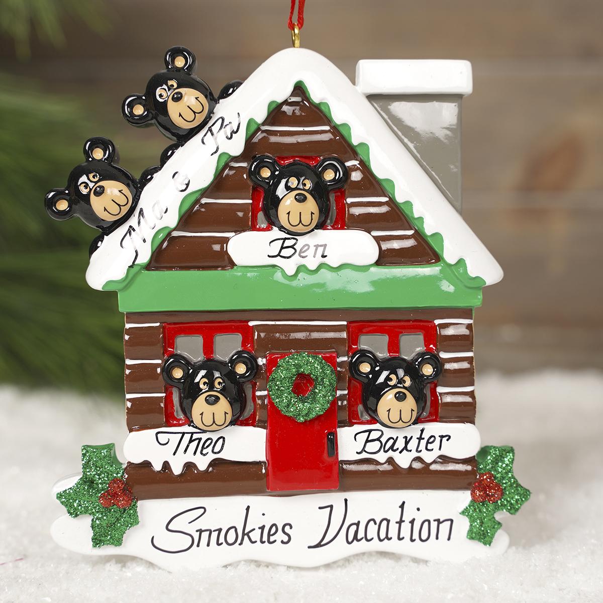 Log Cabin Bear Family 5 – Christmas Place