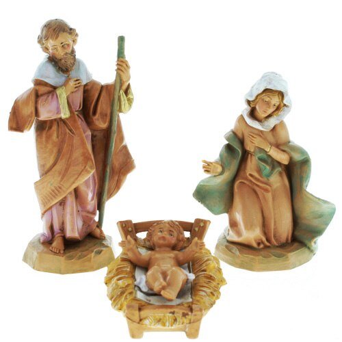 5 inch Holy Family Set (Crib Included) – Christmas Place