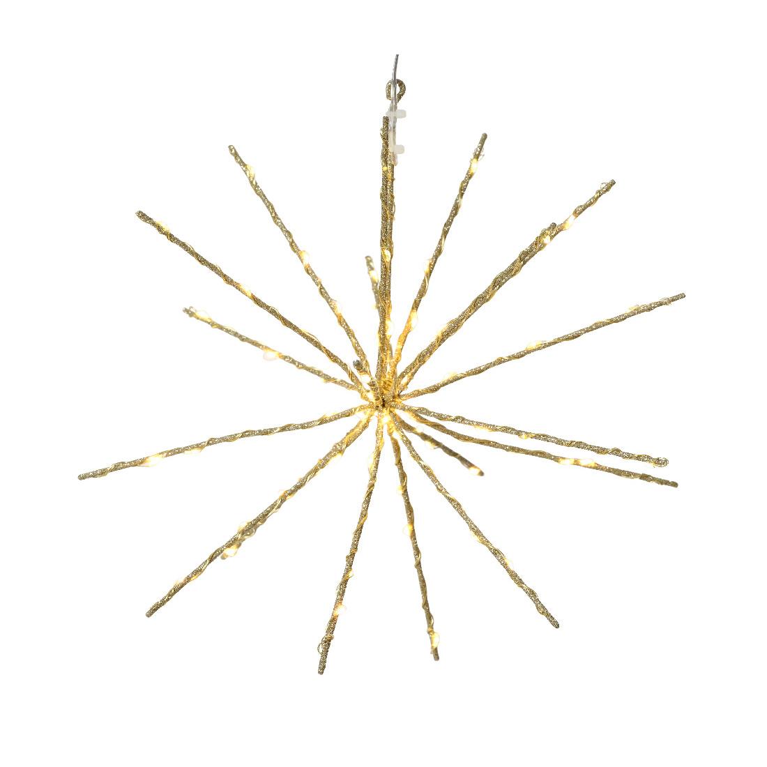 70Lt Gold Warm White Pole Star – Christmas Place