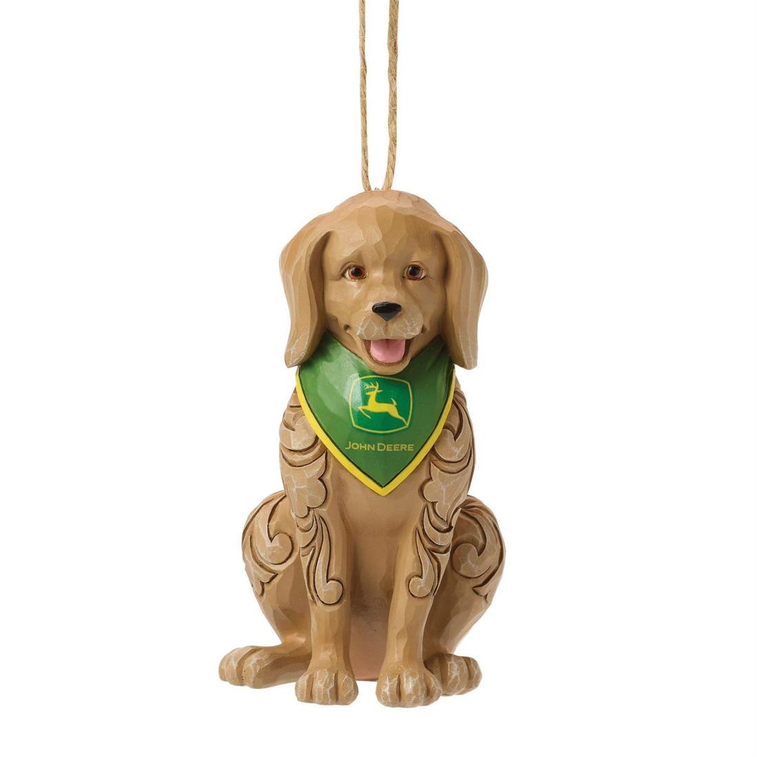 Dog Wearing John Deere Bandana Ornament – Christmas Place