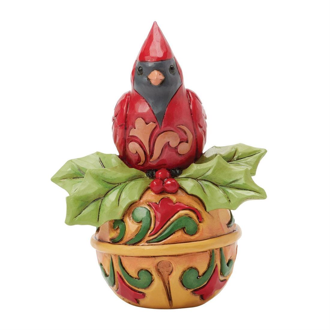 Cardinal On Jingle Bell Mini – Christmas Place