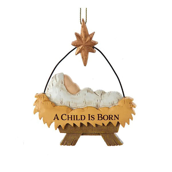 A Child Is Born Creche Ornament – Christmas Place