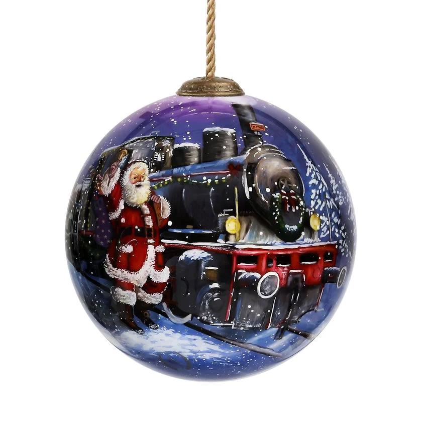 North Pole Station Santa Ball Ornament